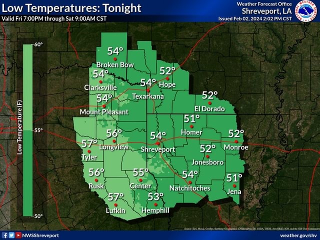 Weather Forecast Office Low Temperatures: Tonight Valid Fri through Sat ...