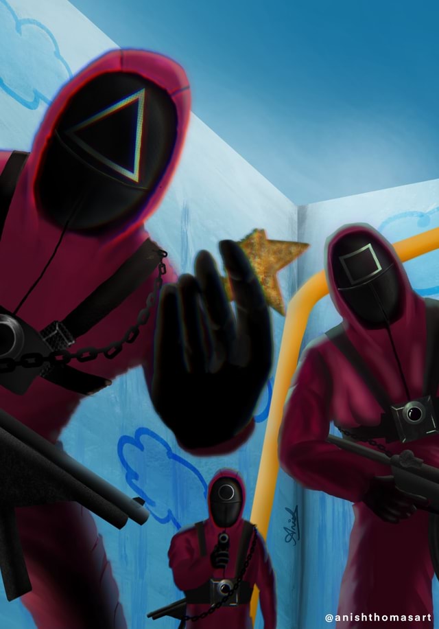 Pink soldiers with Triangle ?️, Square ?, and Circle ? heads. There ...