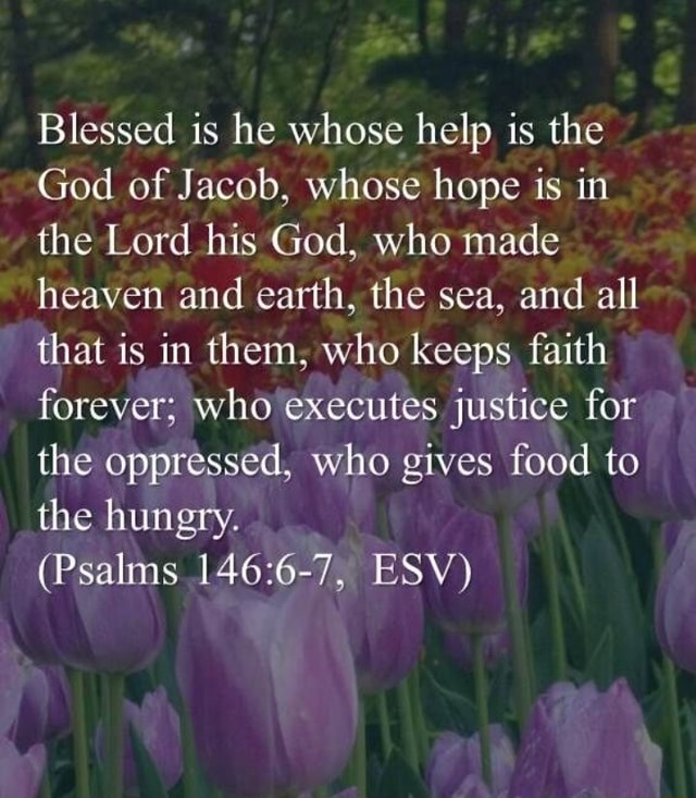 Blessed is he whose help is the God of Jacob, whose hope is in the Lord ...
