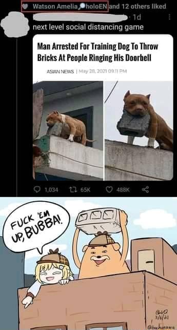 Next level social distancing game Man Arrested For Training Dog To ...