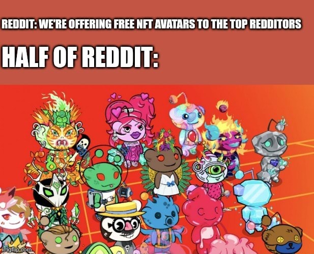 REDDIT: WE'RE OFFERING FREE NFT AVATARS TO THE TOP REBDITORS HALF OF ...