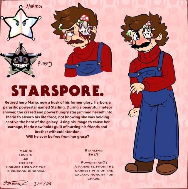 STARSPORE. Retired hero Mario, now a husk of his former glory, harbors ...