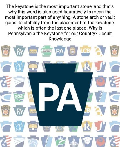 The keystone is the most important stone, and that's why this word is ...