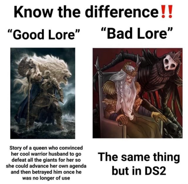 Know the difference!! "Good Lore" "Bad Lore" Story of a queen who ...