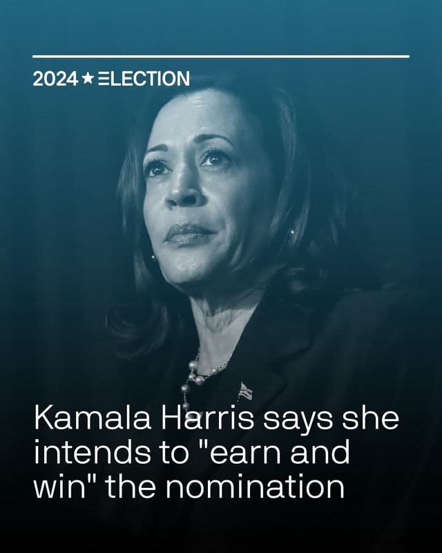 Vice President Kamala Harris said her "intention is to earn and win ...