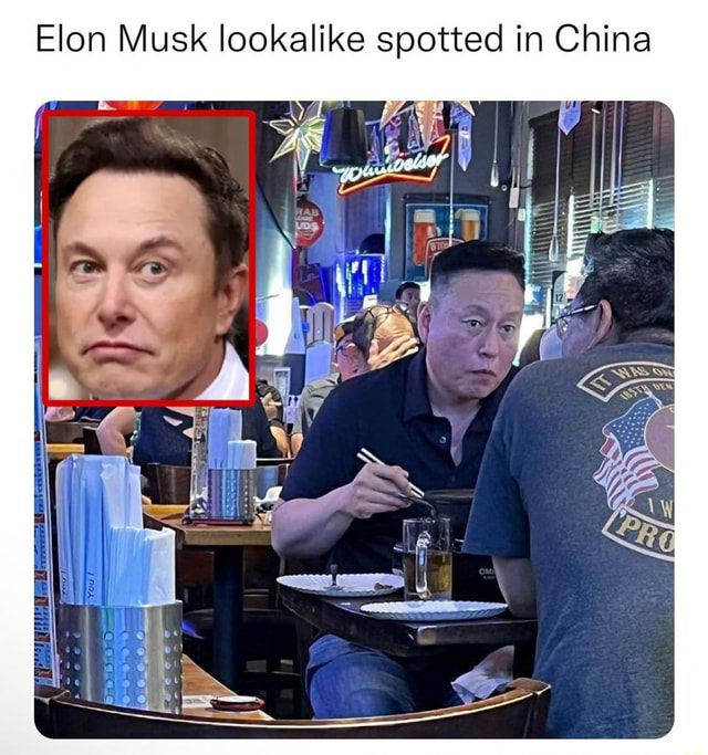Elon Musk lookalike spotted in China 💀 - LL Musk lookalike spotted in ...