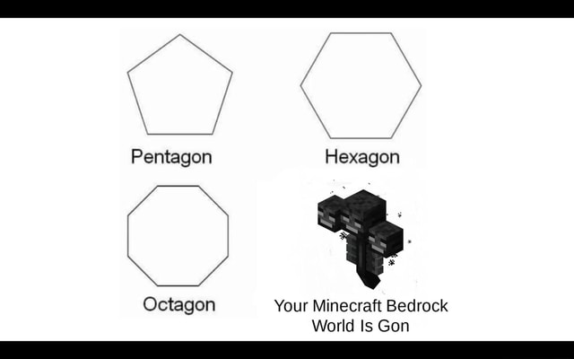 Pentagon Hexagon Octagon Your Minecraft Bedrock World Is Gon - iFunny