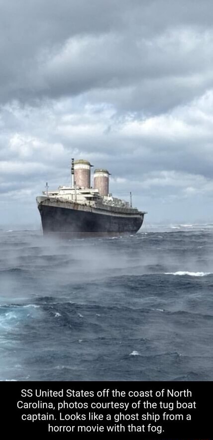 SS United States off the coast of North Carolina, photos courtesy of ...