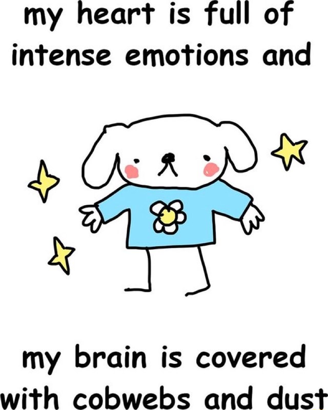 My heart is full of intense emotions and my brain is covered with ...