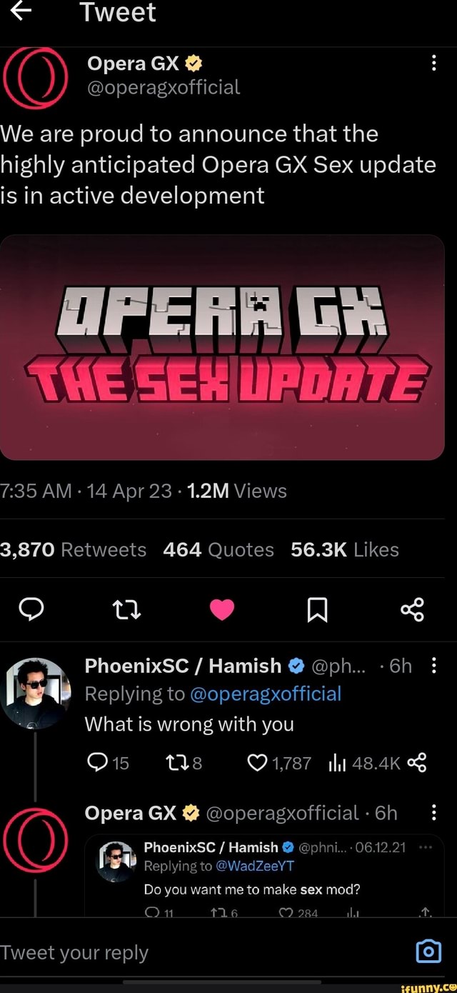 Tweet Opera GX @operagxofticial We are proud to announce that the ...