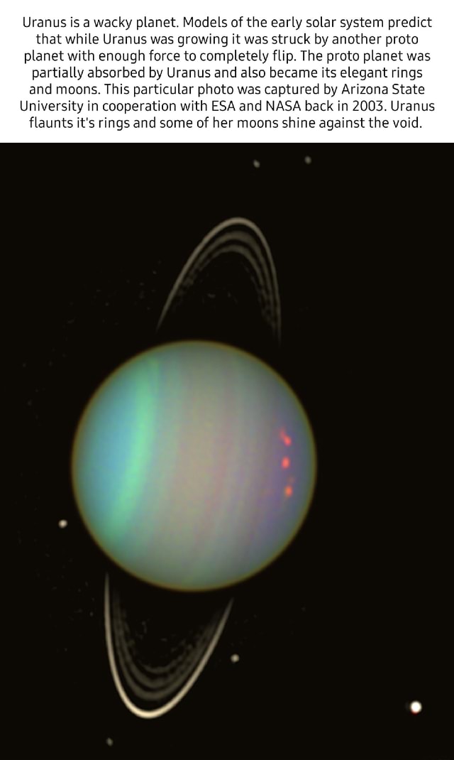 Uranus is a wacky planet. Models of the early solar system predict that ...