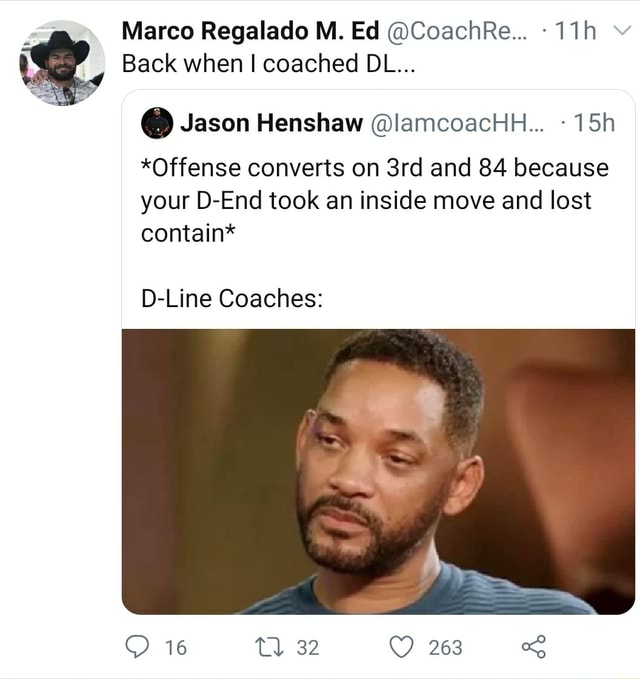 Fa Marco Regalado M. Ed @CoachRe... E Back when I coached DL... Jason ...