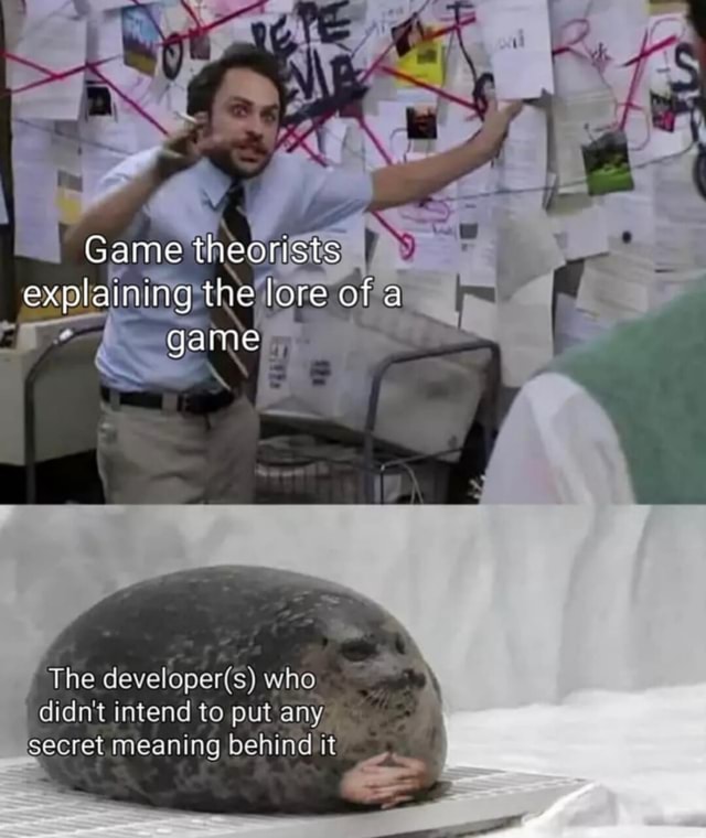 Game theorists explaining the lore of gam The who didn't intend to put ...