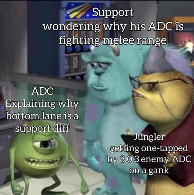 Support wondering why his ADC is fighting melee range ADC Explaining ...