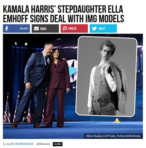 KAMALA HARRIS' STEPDAUGHTER ELLA EMHOFF SIGNS DEAL WITH IMG MODELS - iFunny