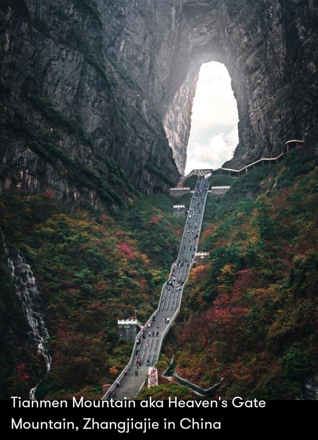 Tianmen Mountain aka Heaven's Gate Mountain, Zhangjiajie in China ...