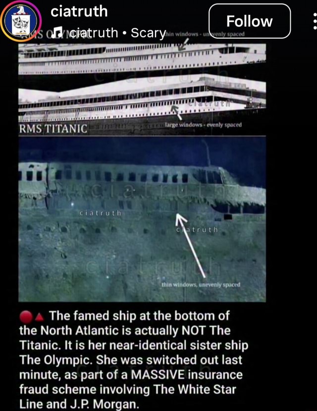 Ciatruth S nefatruth Scary I TITANIC large windows - evenly spaced ...