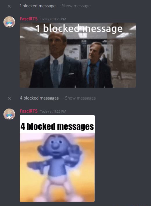 Blocked message - FasciRTS 4 blocked messages - FasciRTS 4 blocked ...