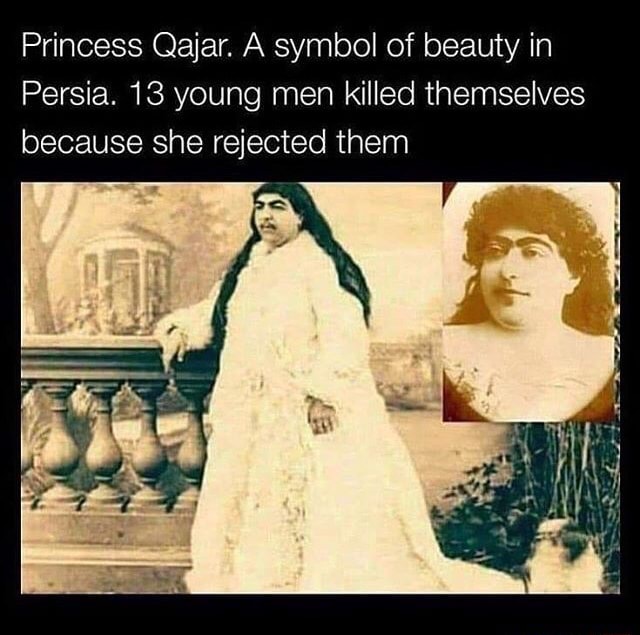 Princess Qajar. A symbol of beauty in Persia. 13 young men killed ...