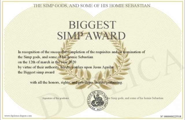 THE SIMP GODS. AND SOME OF HIS HOMIE SEBASTIAN BIGGEST SIMP In ...