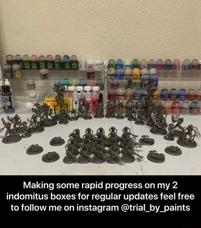 Making some rapid progress on my 2 indomitus boxes for regular updates ...