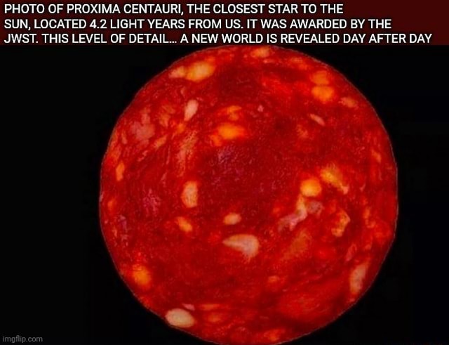 PHOTO OF PROXIMA CENTAURI, THE CLOSEST STAR TO THE SUN, LOCATED 4.2 ...