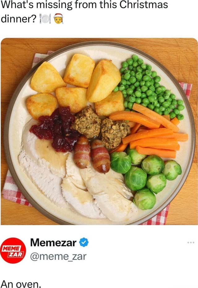 What's missing from this Christmas dinner? I Memezar @ @meme zar An ...