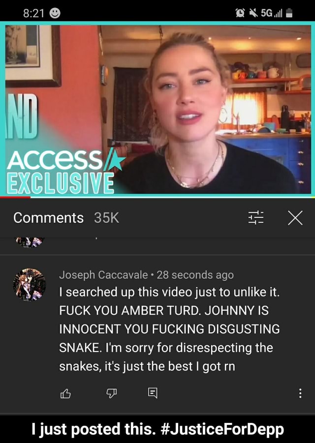 8: 21 ACCESS EXCHUS Comments Joseph Caccavale 28 seconds ago I searched ...