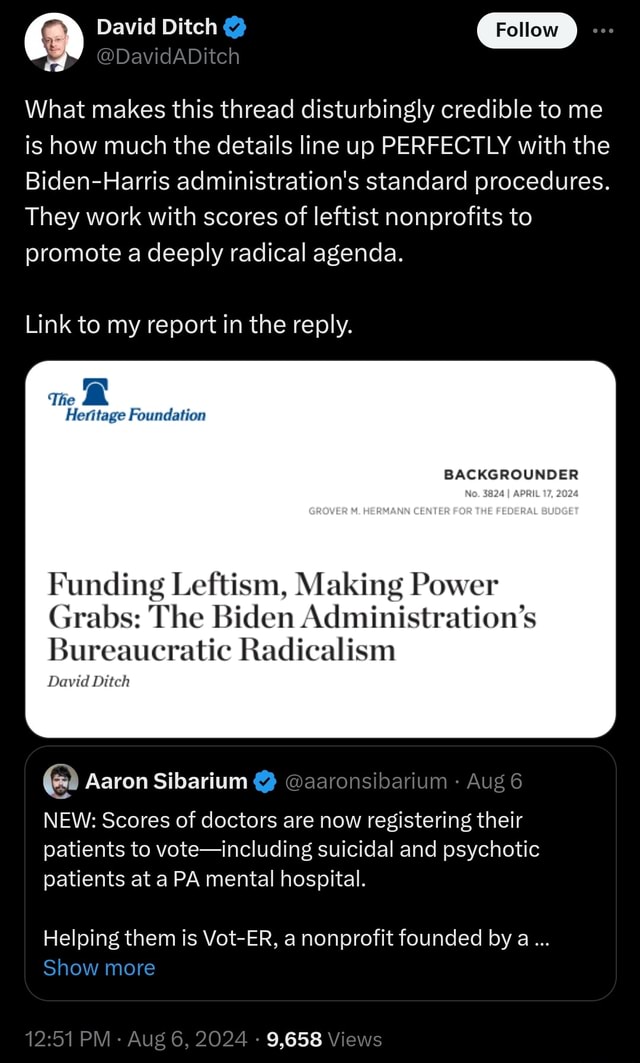 David Ditch @ @DavidADitch What makes this thread disturbingly credible ...