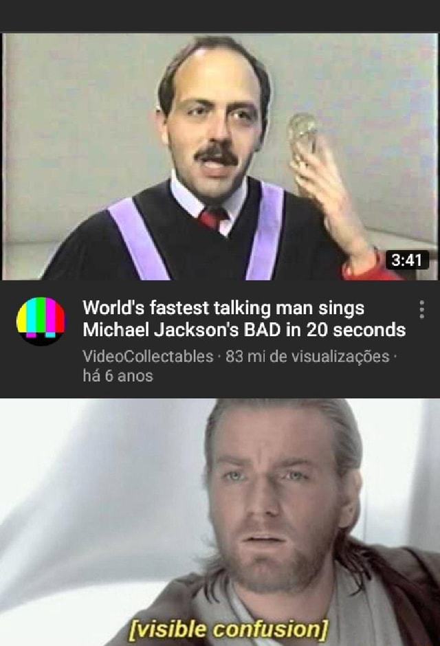 3:41 World's fastest talking man sings Michael Jackson's BAD in 20 ...