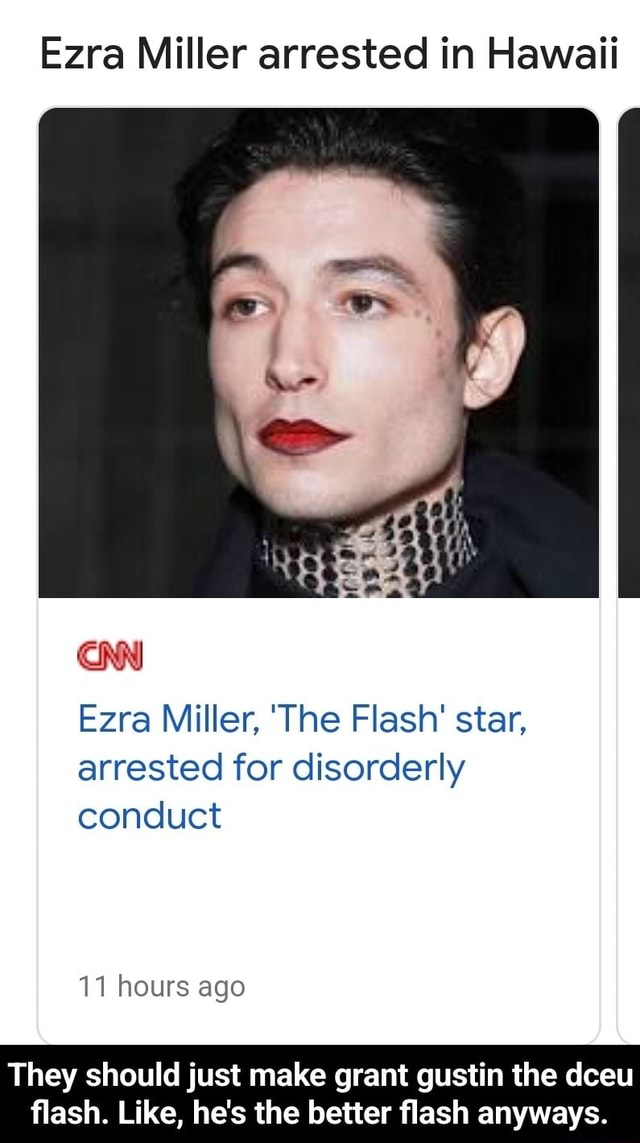 Ezra Miller arrested in Hawaii Ezra Miller, 'The Flash' star, arrested ...