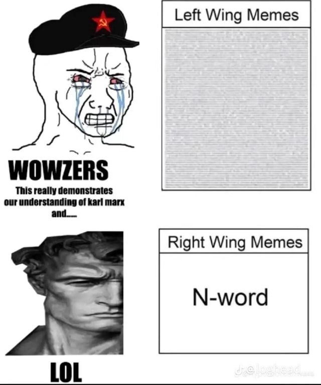 Left Wing Memes I WOWZERS This really demonstrates our understanding of ...