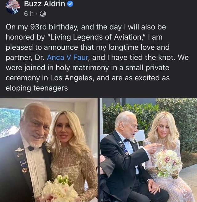 Buzz Aldrin On my 93rd birthday, and the day I will also be honored by ...