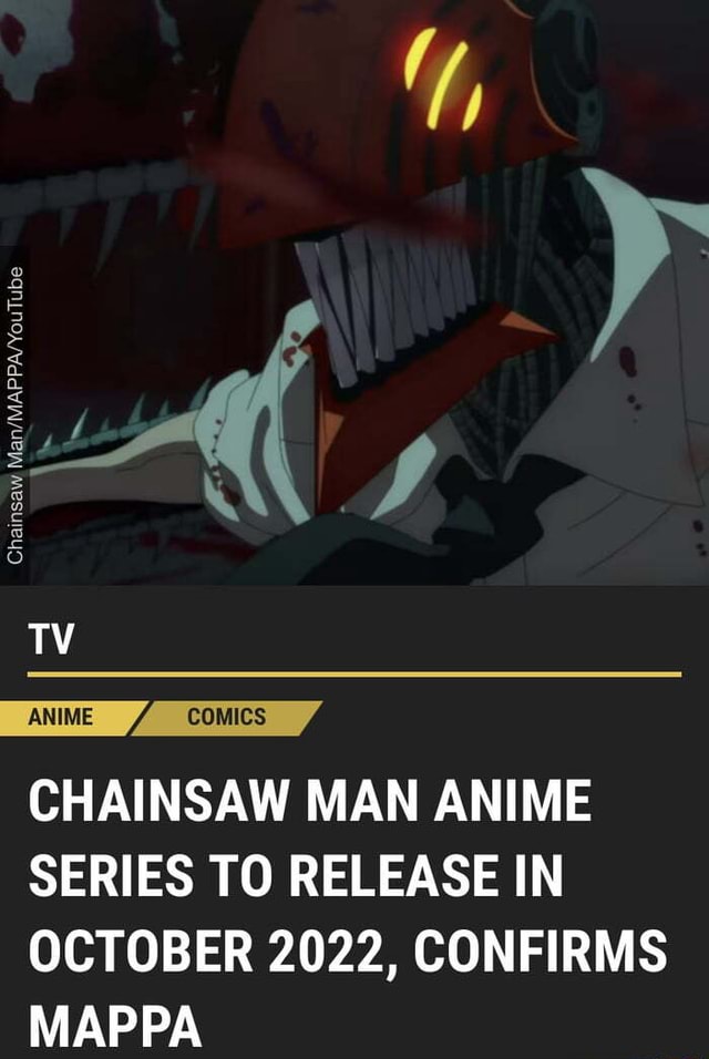 Chainsaw Man YouTube MAPPA MAPPA YouTube Ch. TV ANIME comics CHAINSAW ...