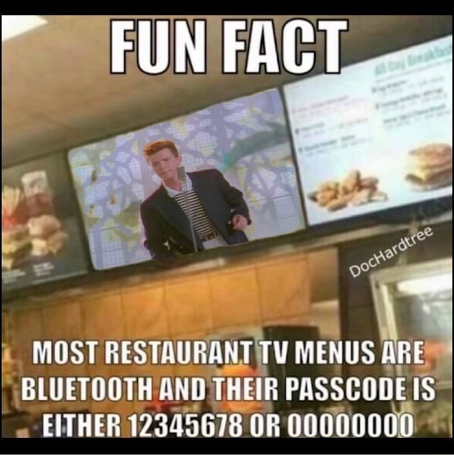 FUN FACT, MOST RESTAURANT TU MENUS ARE BLUETOOTH AND THI THEIR ...