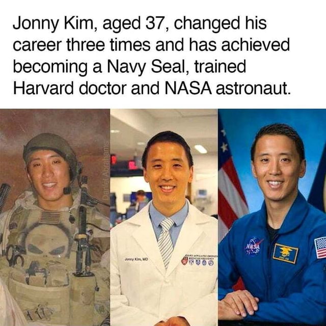 Jonny Kim, aged 37, changed his career three times and has achieved ...