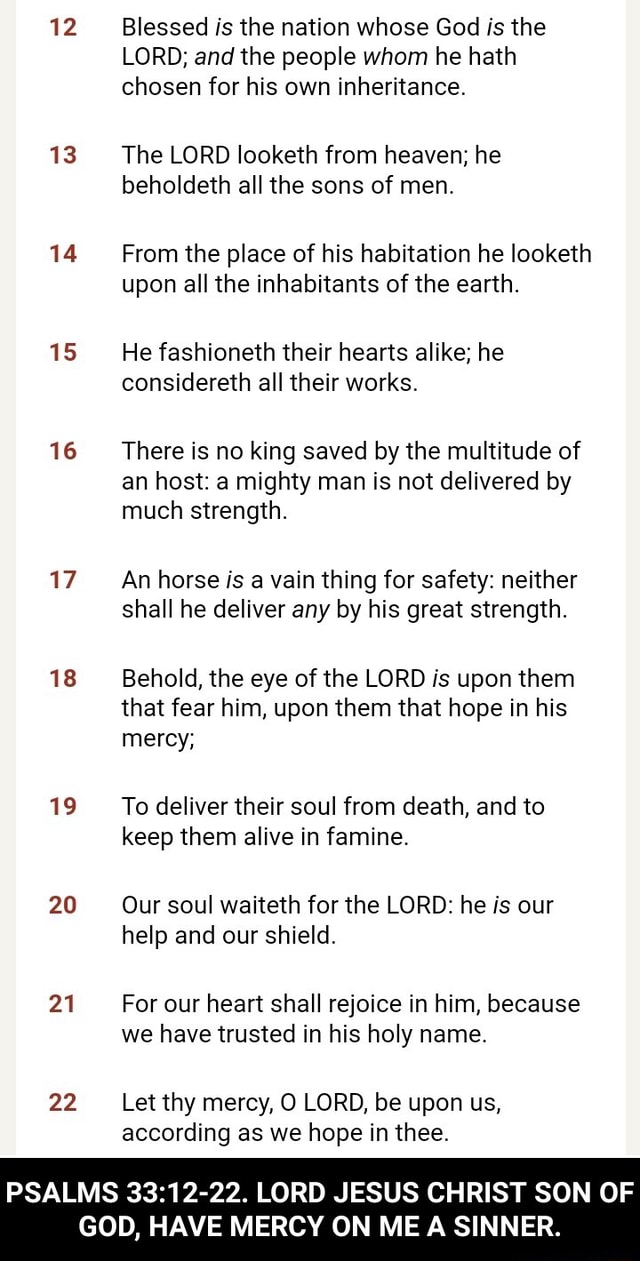 12 Blessed is the nation whose God is the LORD; and the people whom he ...