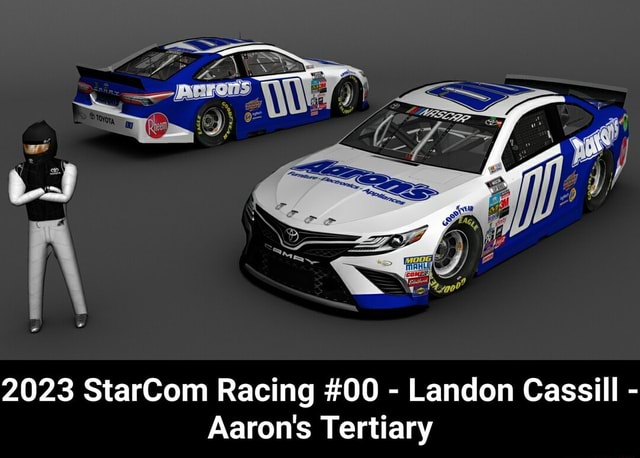 2023 StarCom Racing #00 Landon Cassill Aaron's Tertiary - 2023 StarCom ...