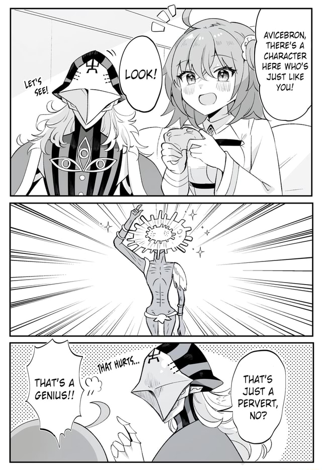 AVICEBRON, THERE'S A CHARACTER HERE WHO'S JUST LIKE you! GENIUS! JUST ...