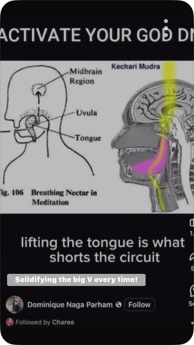 ACTIVATE YOUR GOD Kechari Mudra Midbrain Region Uvula I Tongue I ig ...