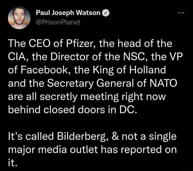 Paul Joseph Watson @ The CEO of Pfizer, the head of the CIA, the ...