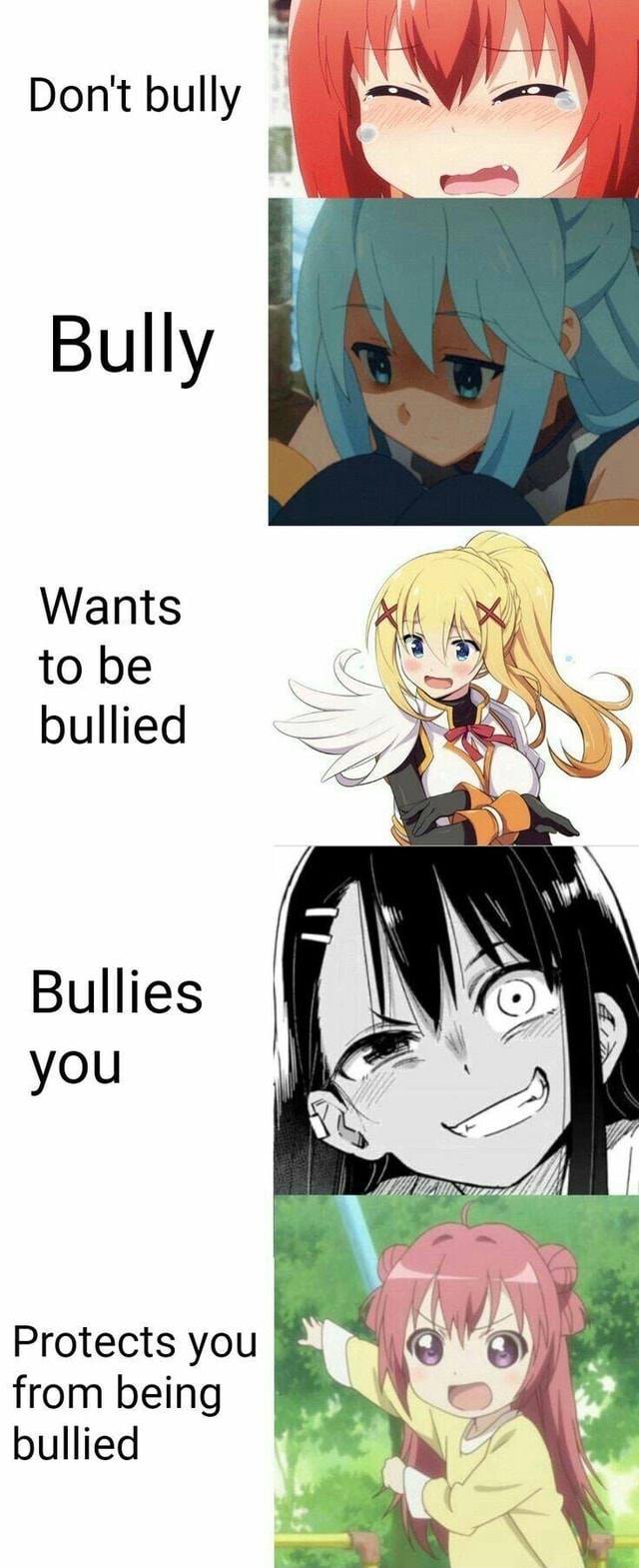 Don't bully Bully Wants to be bullied Bullies you - iFunny