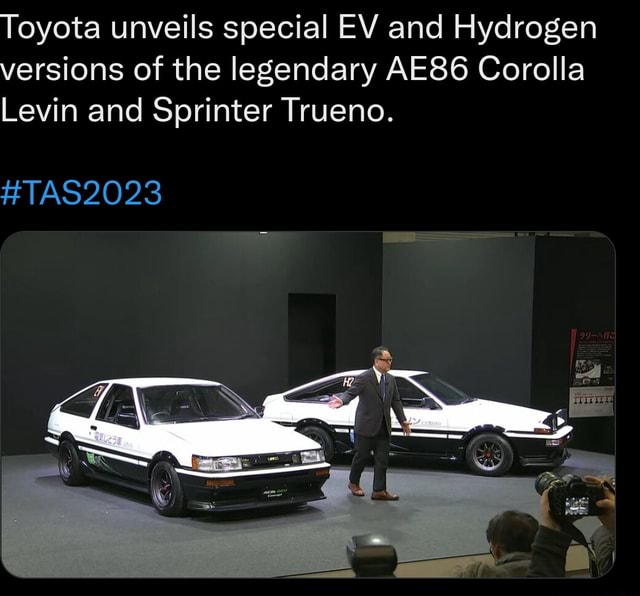Toyota unveils special EV and Hydrogen versions of the legendary AE86 Corolla Levin and Sprinter ...