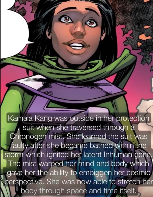 Kamala Kang was outside in her protection , suit when she traversed ...