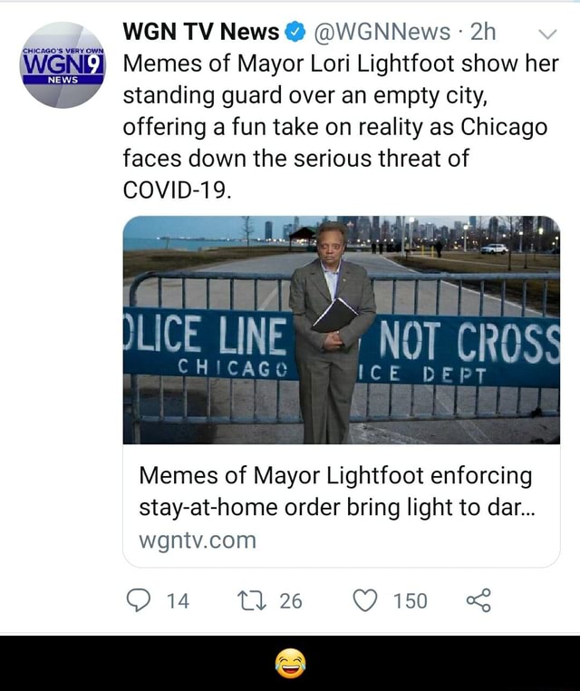 WGNE] Memes of Mayor Lori Lightfoot show her standing guard over an ...