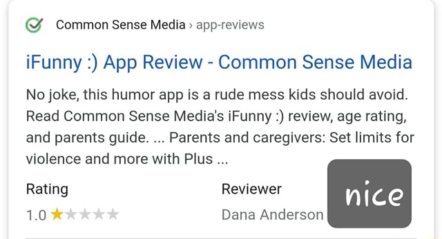 Common Sense Media app-reviews iFunny App Review - Common Sense Media ...