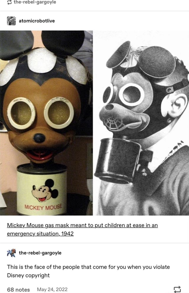The-rebel-gargoyle atomicrobotlive Mickey Mouse gas mask meant to put ...