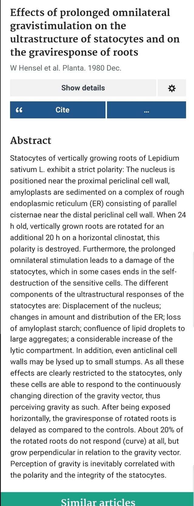 Effects of prolonged omnilateral gravistimulation on the ultrastructure ...