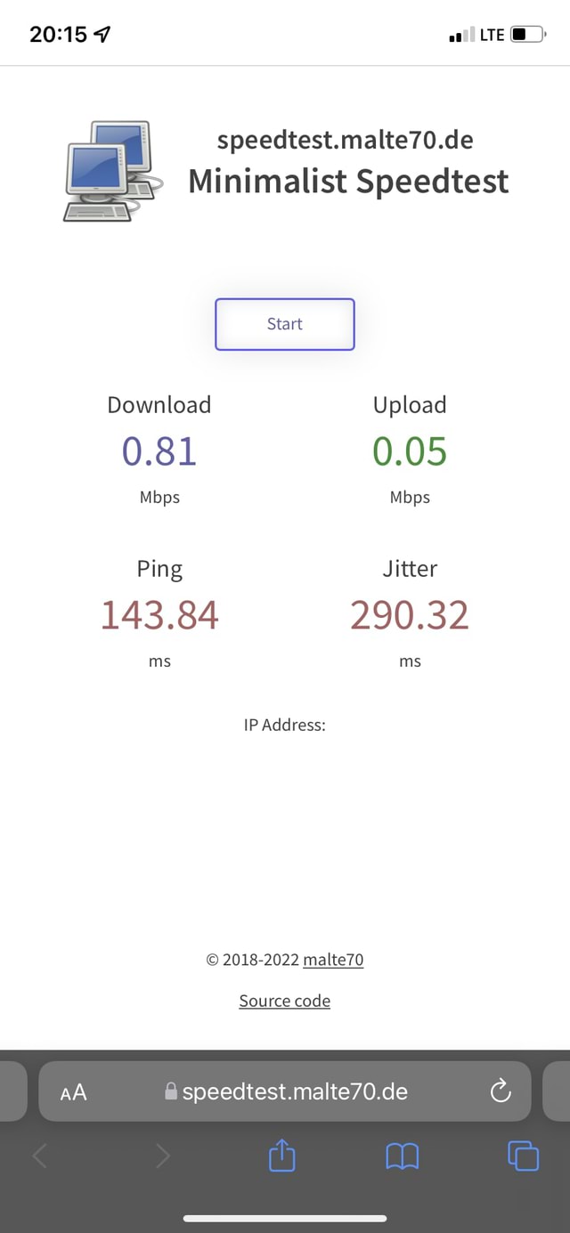 Just the regular shitty German internet… - ES: speedtest.malte70.de ...