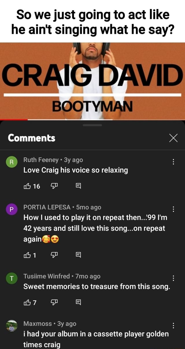 So we just going to act like he ain't singing what he say? St Comments ...